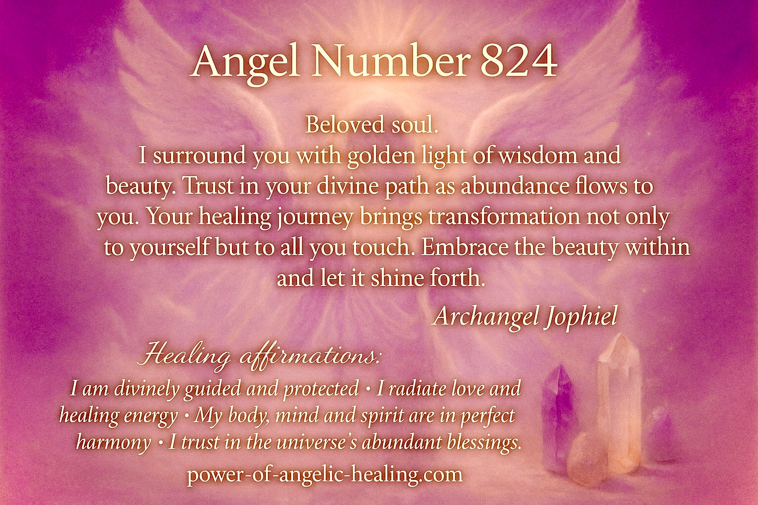 Angelic message for 824 – Power Of Angelic Healing