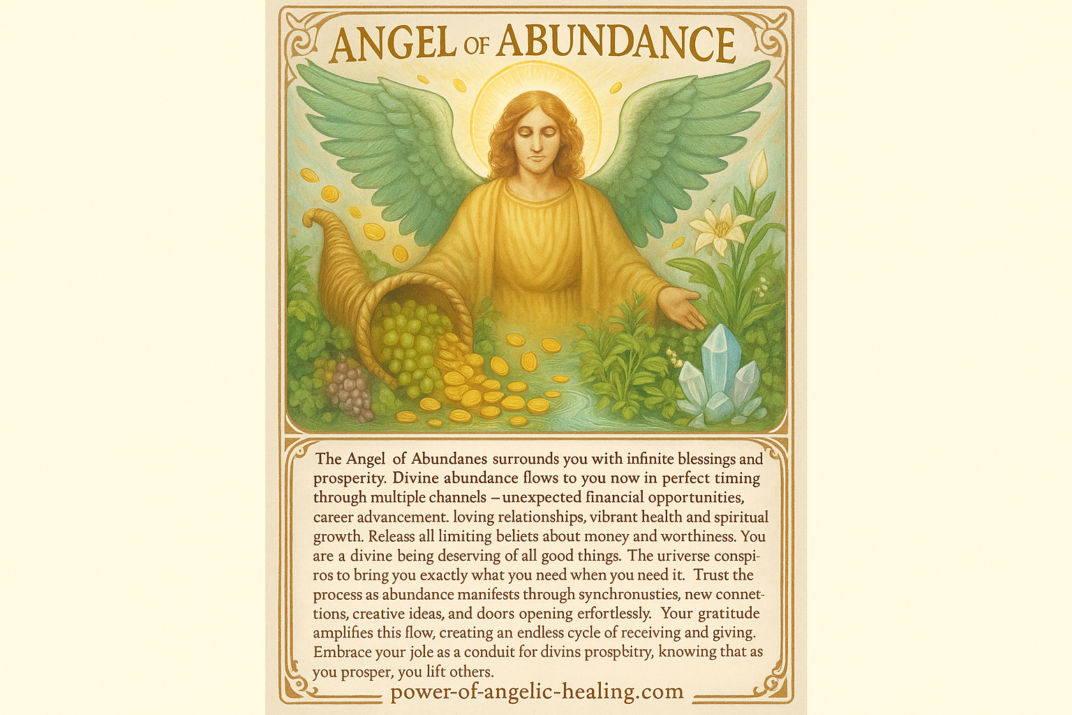 Angel of abundance 🙏👼🪽 – Power Of Angelic Healing